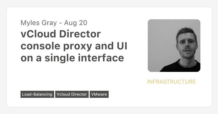 vCloud Director console proxy and UI on a single interface | Blah, Cloud