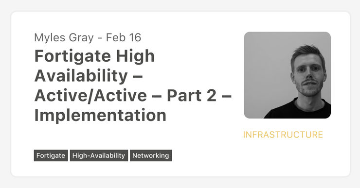 Fortigate High Availability – Active/Active – Part 2 – Implementation | Blah, Cloud