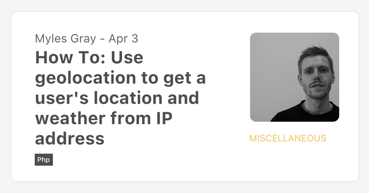 How To: Use geolocation to get a user's location and weather from IP ...