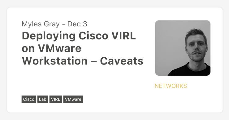 Deploying Cisco VIRL on VMware Workstation – Caveats | Blah, Cloud Deploying Cisco VIRL on VMware Workstation – Caveats | Blah, Cloud