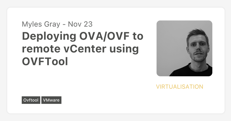 Deploying OVA/OVF to remote vCenter using OVFTool | Blah, Cloud